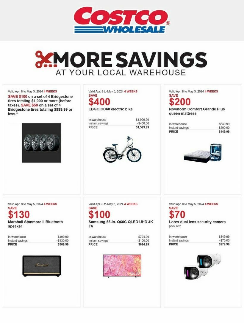 Costco Flyer from April 8