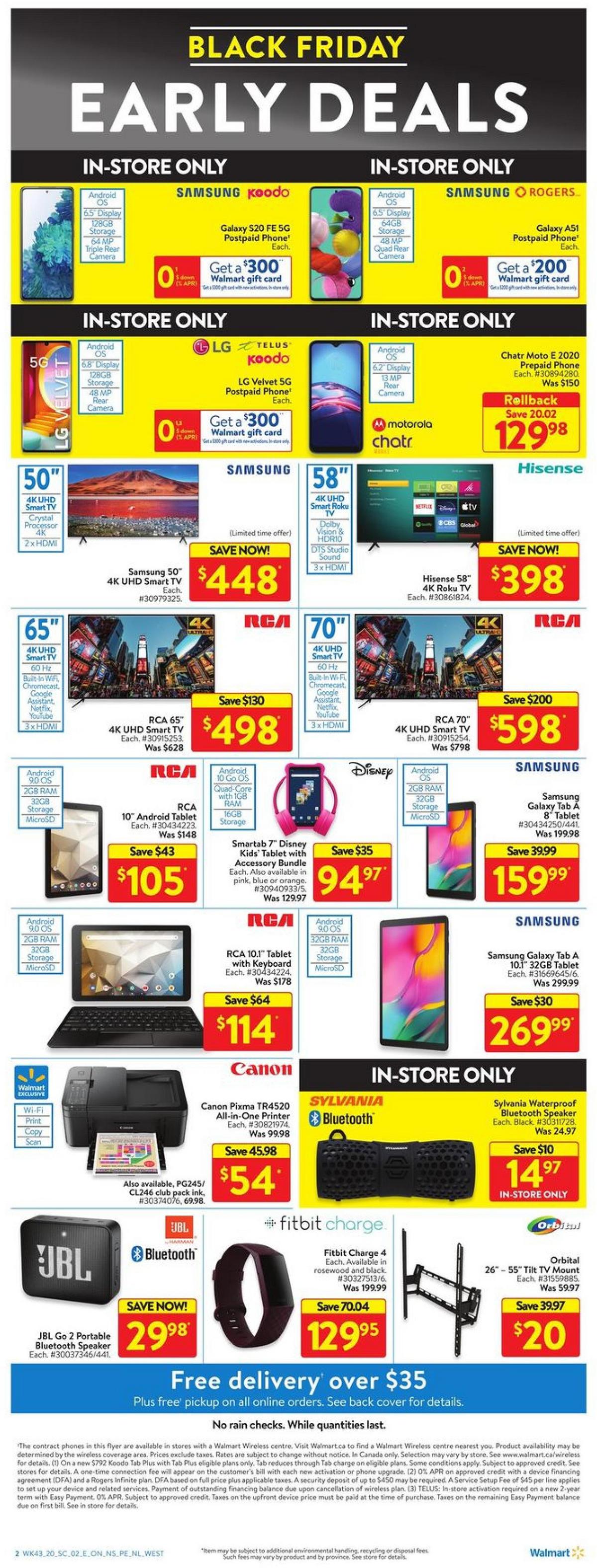 Walmart Black Friday Early Deals Flyer from November 19 - Page 2
