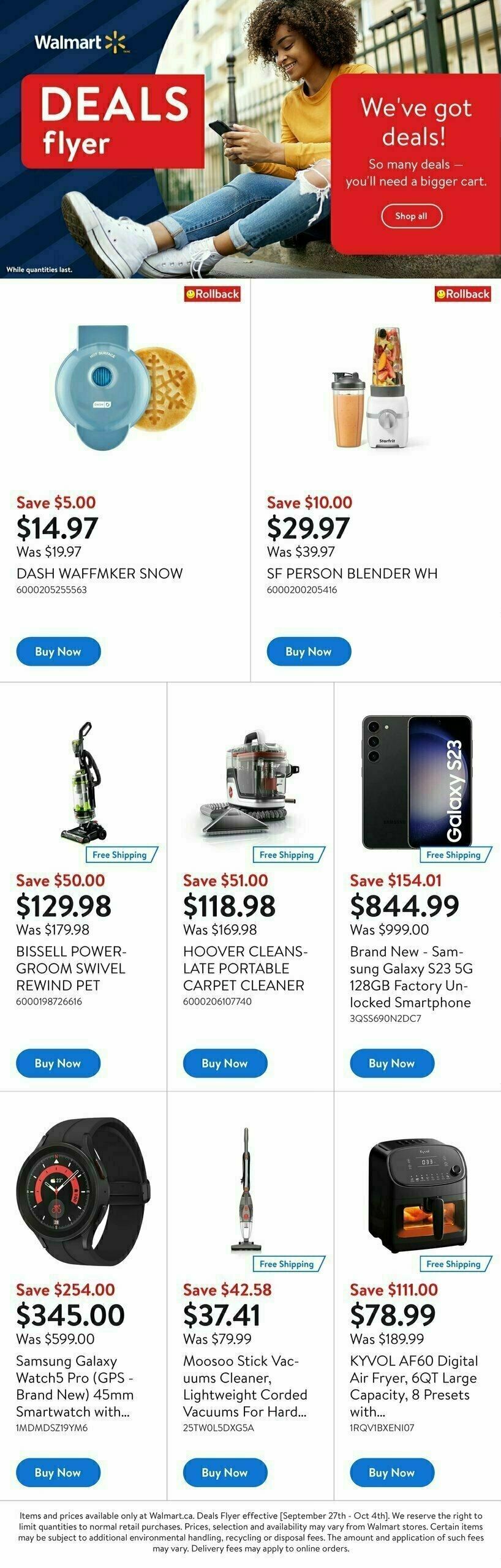 Walmart Deals Flyer Flyer from September 28