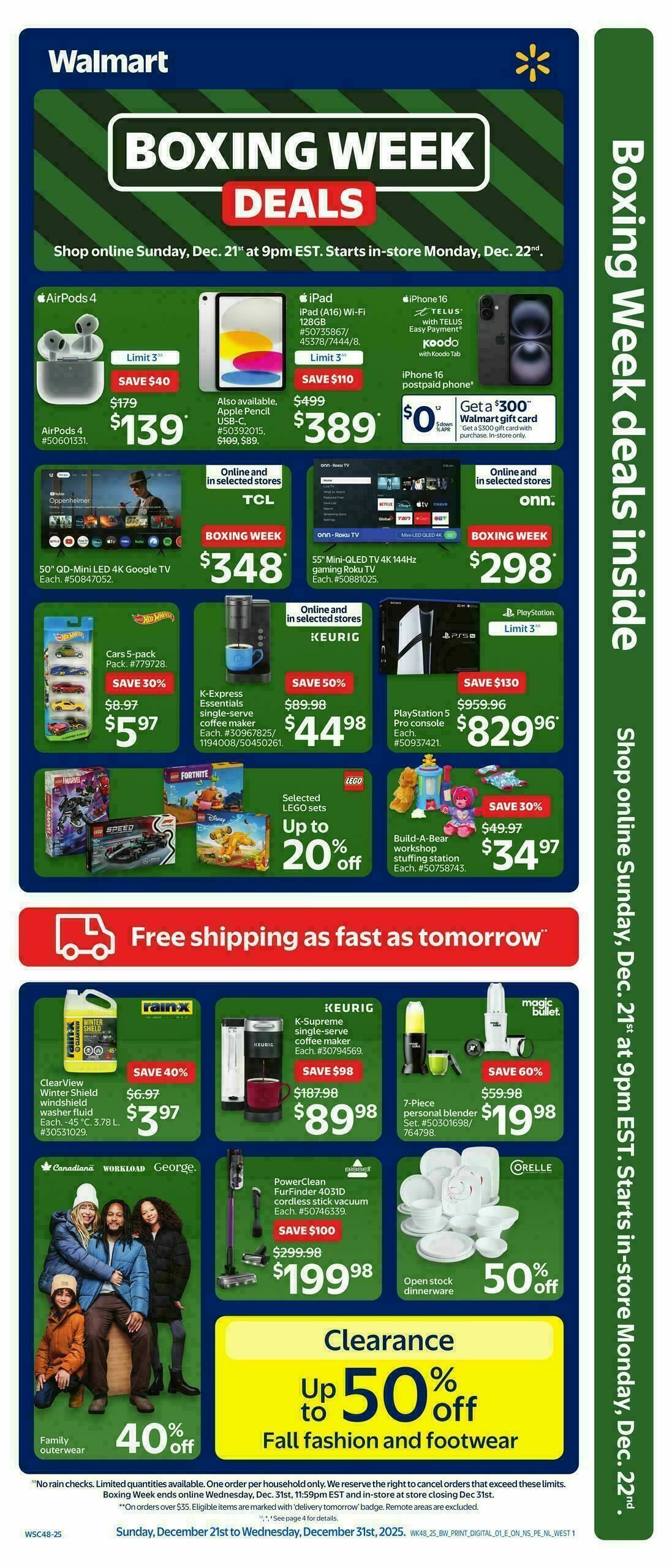 Walmart Boxing Week Deals Flyer from December 22