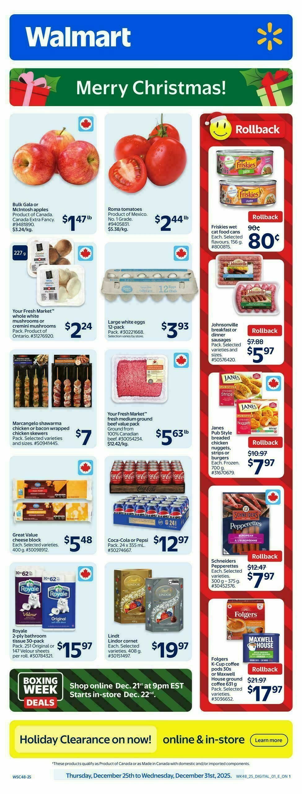 Walmart Flyer from December 25